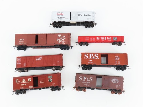 LOT of 7 HO Accurail, Athearn, Kar-Line, & Roundhouse SP&S/& More ...