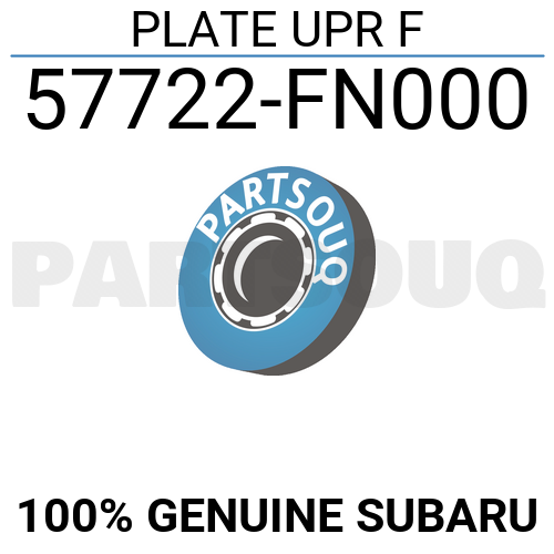 57722FN000 Genuine Subaru PLATE UPR F 57722-FN000 | eBay