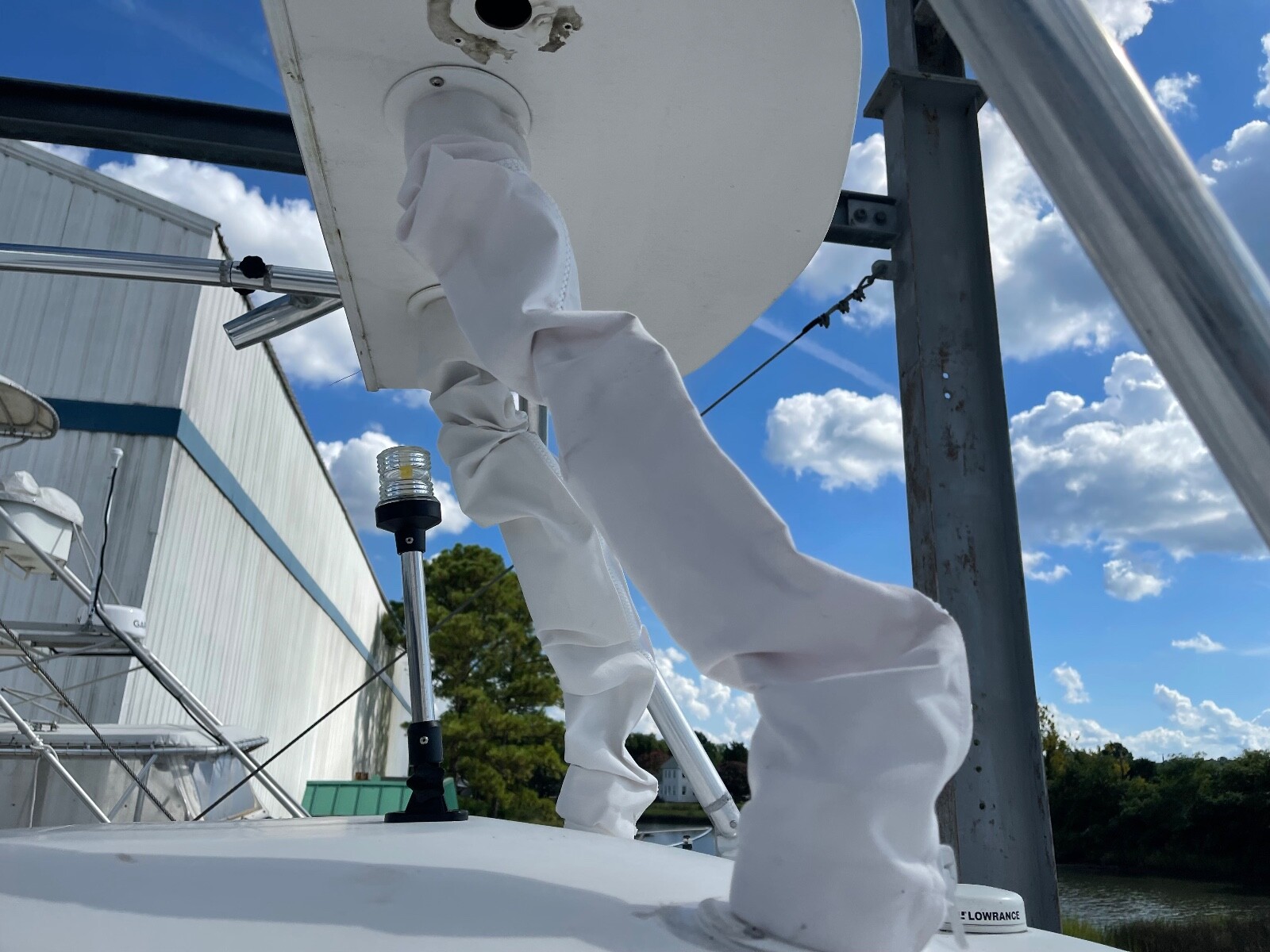 Sunbrella outboard rigging sleeve w/ zipper closure-multiple colors and ...