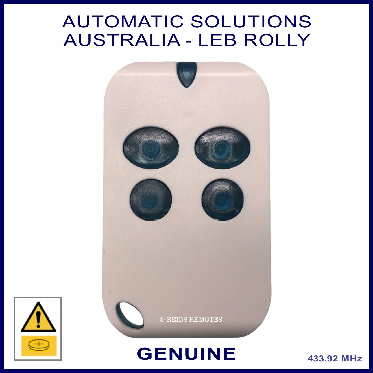 Automatic Solutions Australia TRK4 navy blue gate remote with 4 pink ...