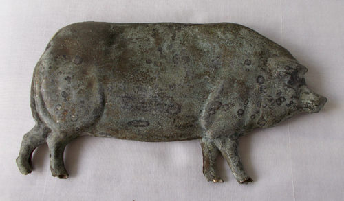Antique, Small Iron Lightning Rod Pig | eBay