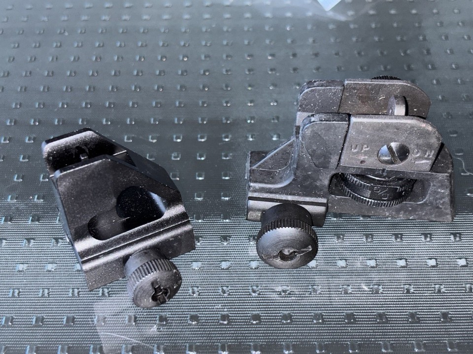 A2 Rear Sight - Picatinny Iron Sights with All Metal Construction - Two ...