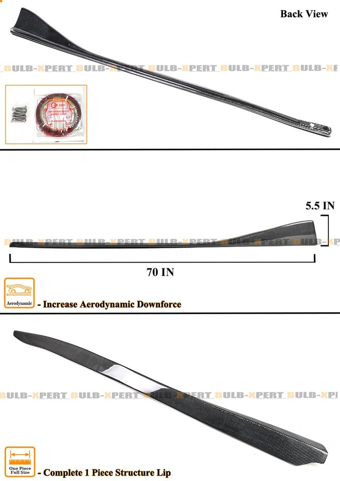 VS STYLE CARBON FIBER SIDE SKIRT EXTENSIONS FOR 2020+ TOYOTA SUPRA A90 ...