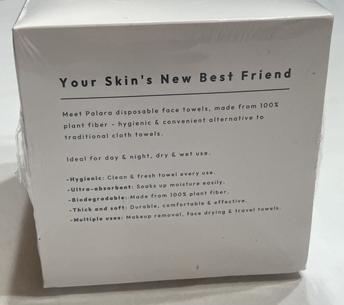 Palara Disposable Face Towels 50 Pieces Ultra Soft Thick 100% Plant ...