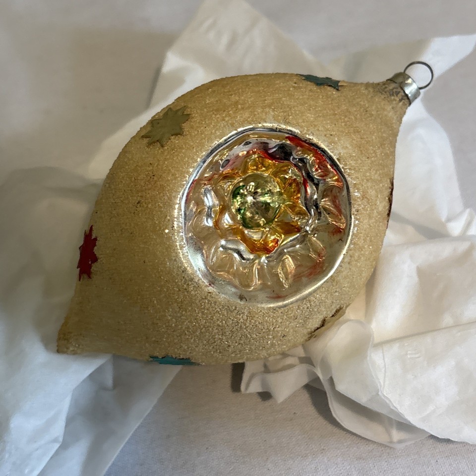 Vintage Glass Triple Indent, Stars, Drop Christmas Ornament West ...