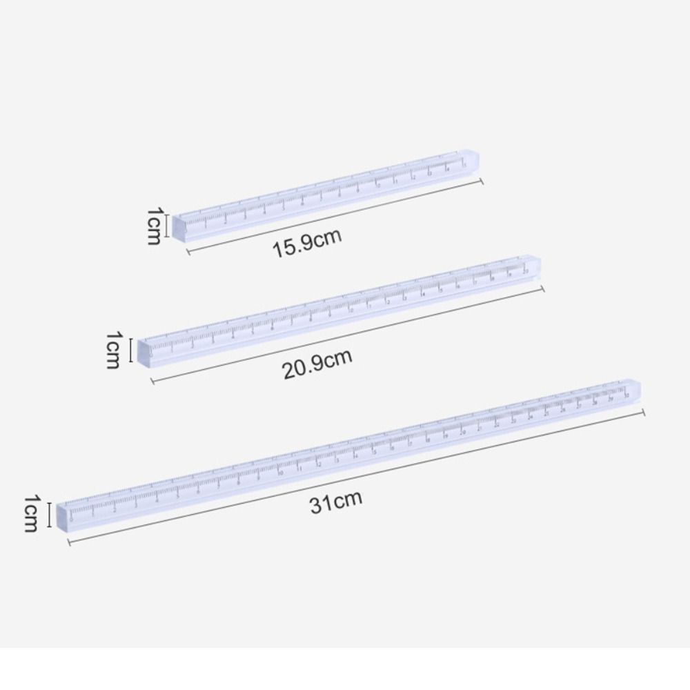 Acrylic Cube Ruler Transparent Quadrangular Ruler School Office ...