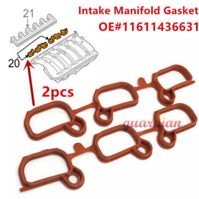 2x Engine Intake Manifold Gasket Set For BMW 3 5 Series E46 E60 E53 ...