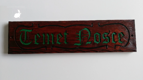 Temet Nosce plaque Oracle sign from The Matrix reproduction - Know ...