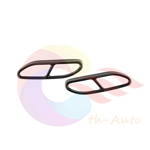 Glossy Black Stainless Exhaust Pipe Cover Trims For Mercedes W223 S ...