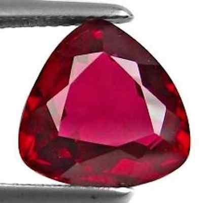 Lab Created Ruby Corundum Trillion Faceted AAA Loose Gemstones (3x3mm ...