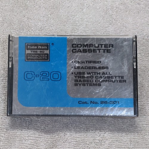 NEW Radio Shack TRS-80 C-20 Computer Cassette 26-301 SEALED | eBay