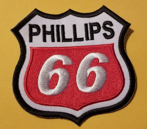 Phillips 66 Logo petrol Embroidered Biker Patch ironed or sewn approx ...