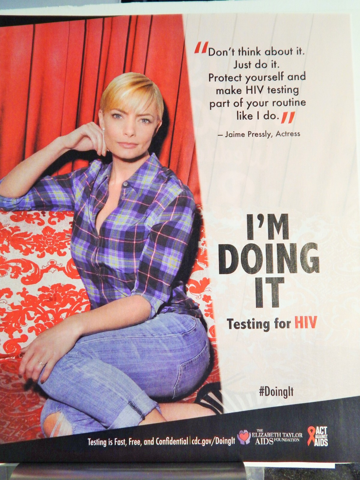 JAIME PRESSLY PSA HIV TESTING FINE FASHIONS ORIG VTG 2018 ADVERTISEMENT ...
