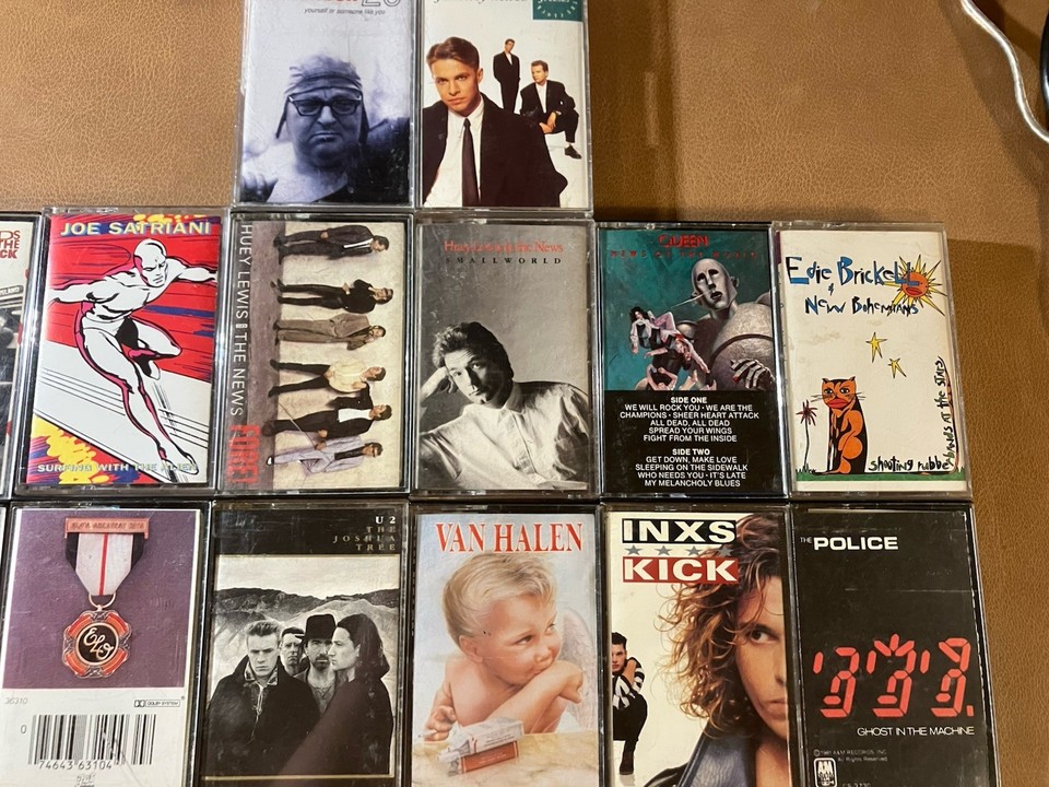 Lot of 20 CLASSIC ROCK Cassette Tapes - Def Leppard, U2,Queen,Sting ...