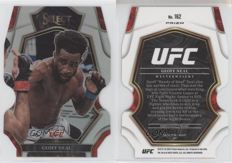 2023 Panini Select UFC Premier Level Silver Prizm Die-Cut Geoff Neal ...