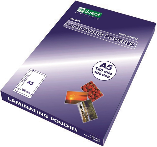 Fogli Laminati A5 - Lucida - Trasparente - 125 Micron 2X125 (250 ...