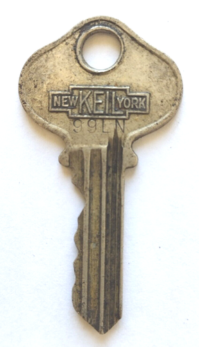 Vintage Key Keil New York 99LN Appx. 2” Brass Doors Pad Lock Box Safe ...