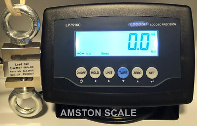 NEW 1000 LB S-TYPE LOAD CELL & LCD INDICATOR HANGING CRANE SCALE ...