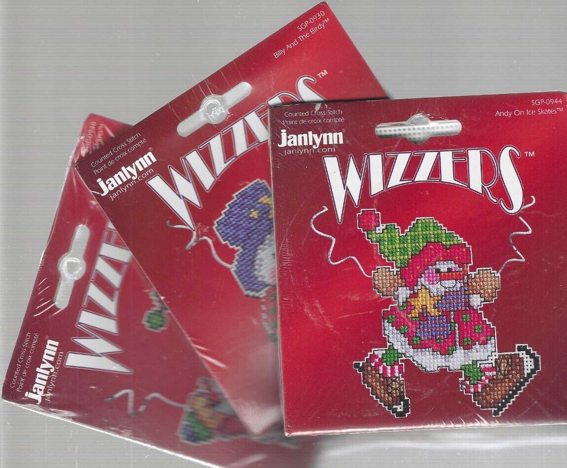 3 WIZZERS SNOWMEN ORNAMENTS--ALL NEW!!!--Counted Cross Stitch KITS | eBay