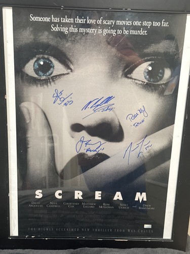 RARE Scream Original 1996 Movie Poster 16x24 Signed by 5 Campbell ...