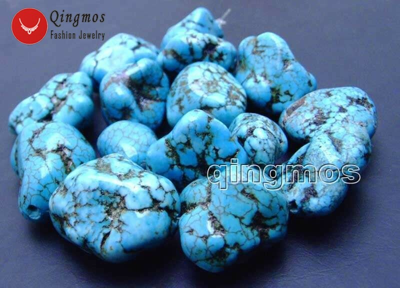 10-20mm Natural BAROQUE Blue Turquoise Loose Beads for Jewelry Making ...