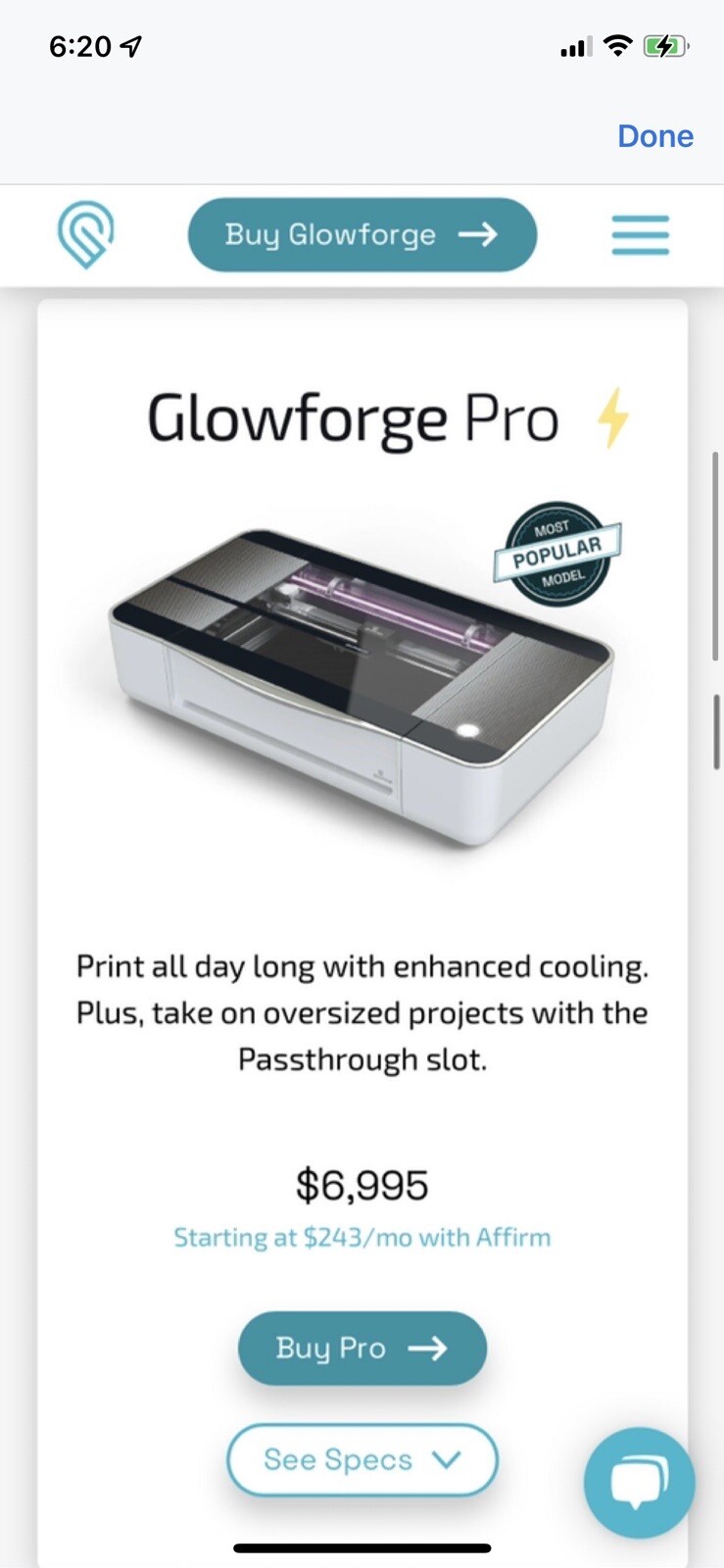 Glowforge pro - Laser Cutter - Less Than 1 Year Owned | eBay