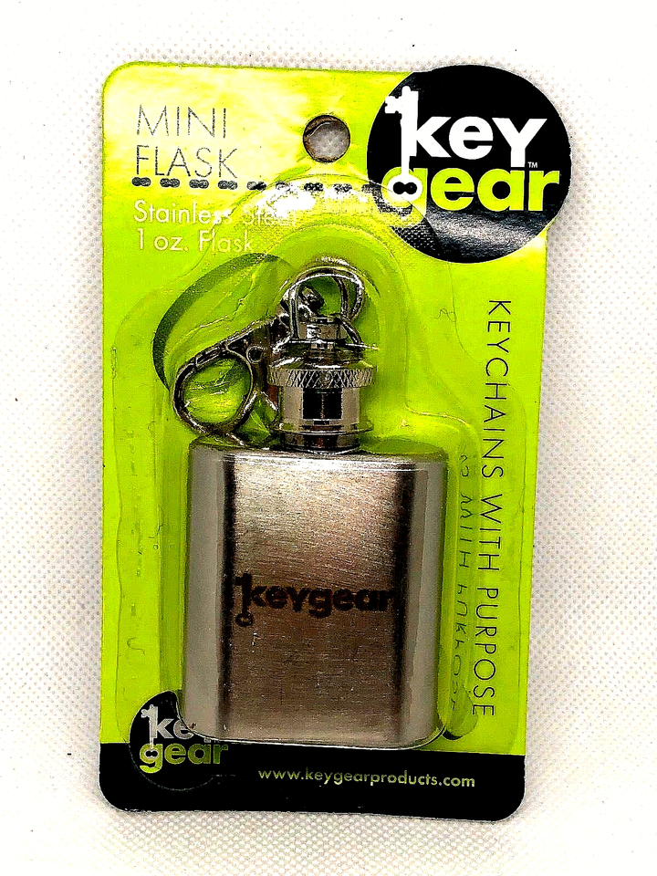 MINI FLASK 1oz novelty keygear keychain gift stainless steel UST ...