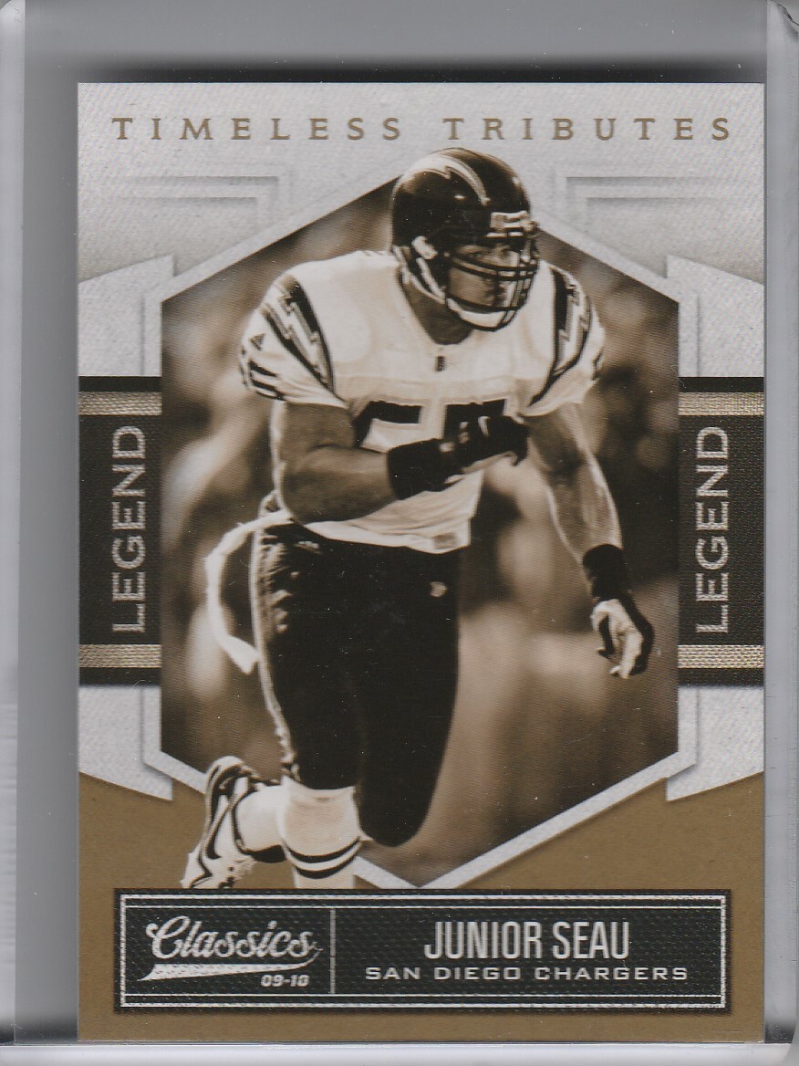 2010 PANINI CLASSICS #231 JUNIOR SEAU GOLD LEGEND SAN DIEGO CHARGERS 30 ...