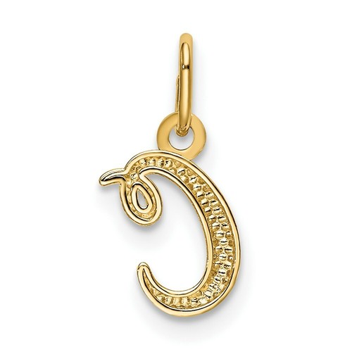 14k Yellow Gold Initial Letter C Charm Pendant 0.63 Inch | eBay