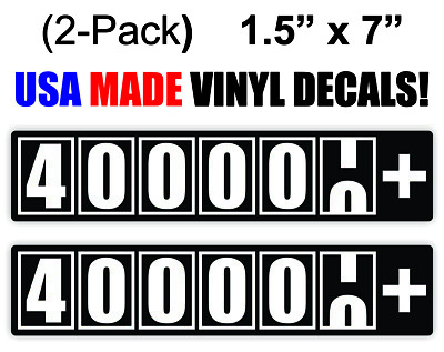 400000+ Miles Window Decals Bumper Stickers Mileage Truck Diesel 4x4 ...