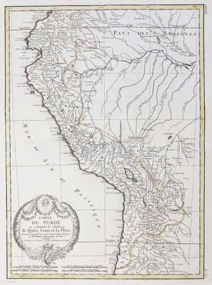Peru South America Carte Map Card Engraving Bonne 1780 | eBay