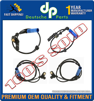 FRONT + REAR RIGHT + LEFT WHEEL ABS SPEED SENSOR SENSORS for BMW 320i ...