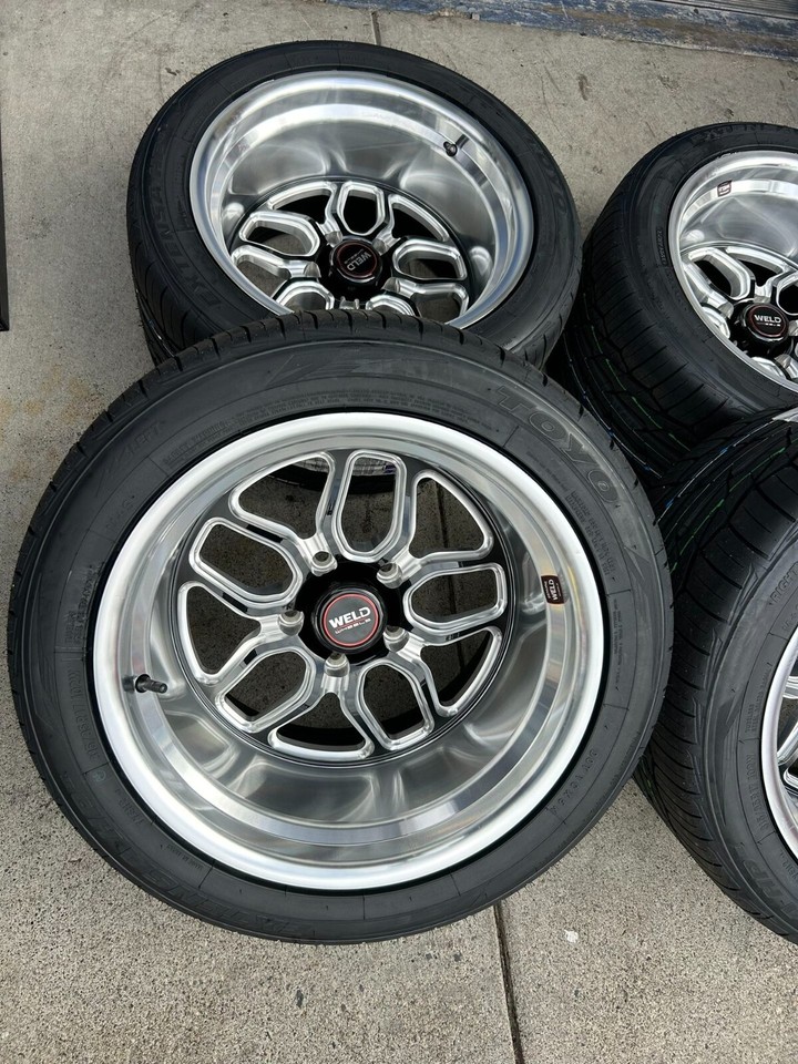 4 New 17" WELD LAGUNA S114 17x11 -44 4.25 5x127 C-10 OBS CHEVY TIRES ...