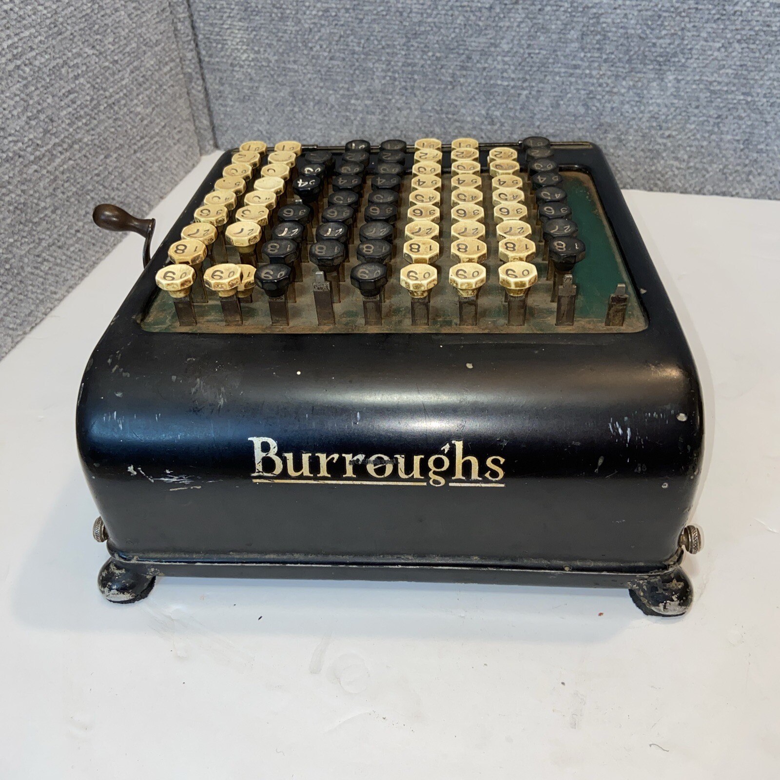 Antique Burroughs Adding Machine Vintage Calculator Cast Iron 5-549388 | eBay