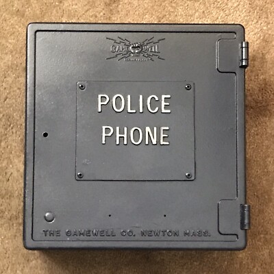vintage Gamewell Police Call Box Telephone Station Fire Alarm Old Phone ...