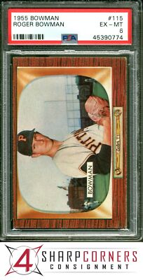 1955 BOWMAN #115 ROGER BOWMAN RC PSA 6 | eBay