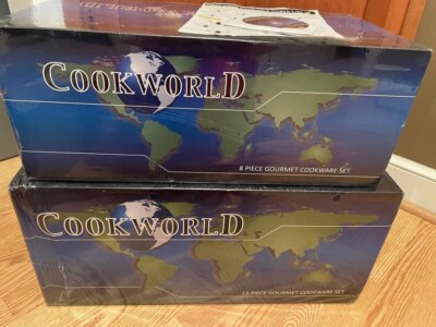 BRAND NEW IN BOX Cookworld 8 & 15 Piece (23 Total) Gourmet Cookware Set ...