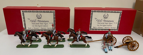 RON WALL MINIATURES 2 BOXES OF CONFEDERATE SOLDIERS + HORSES NOT SURE ...