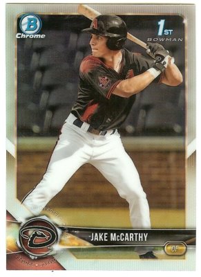 2018 Bowman Chrome Draft Jake McCarthy Refractor Card BDC-94 ...