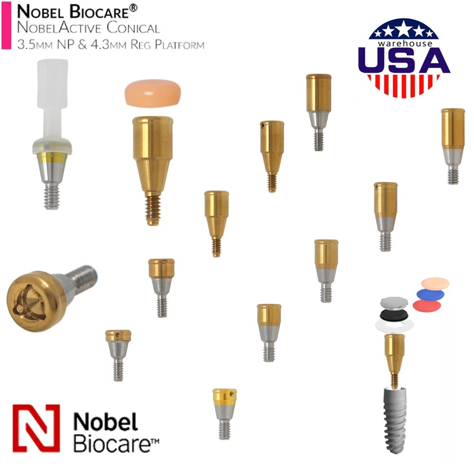 US Dental Locator Abutment NP/RP 3.5/4.3mm Fits Nobel Active Implant ...