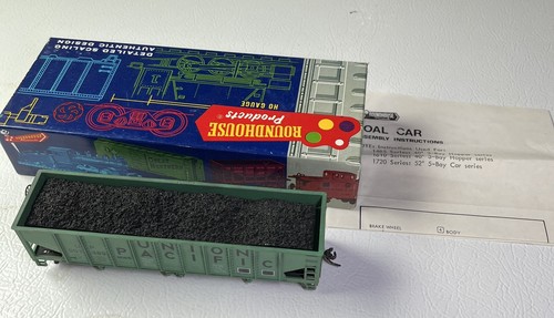 HO VINTAGE MODEL TRAIN ROUNDHOUSE UNION PACIFIC BALLAST RIB-SIDE CAR IN BOX | eBay
