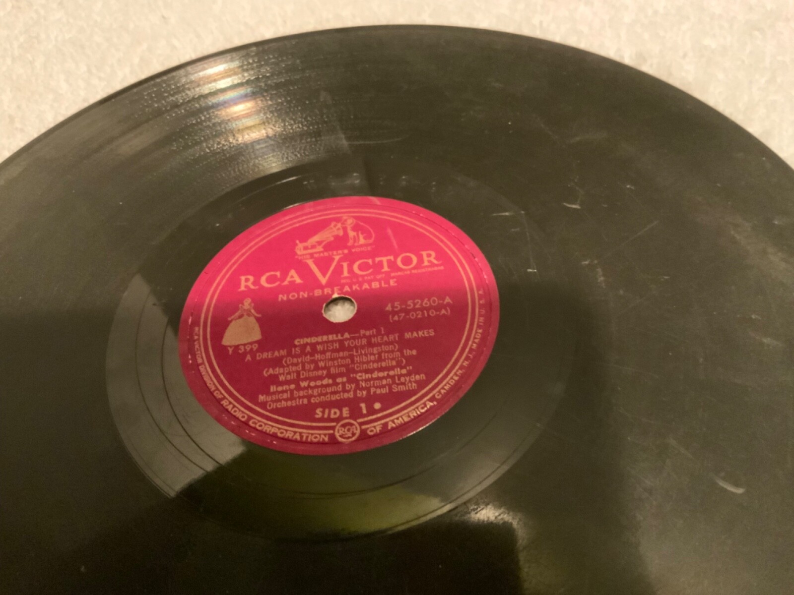 Cinderella Part 1 and Part 4 RCA Victor 10” Shellac 78 RPM ALBUM 45 ...