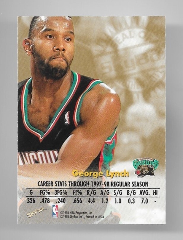 george lynch 1998-99 skybox premium autographics autograph signature ...
