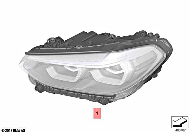 Genuine BMW G08 iX3 SAV HEADLIGHT LED AHL HIGH RIGHT 63117954914 | eBay