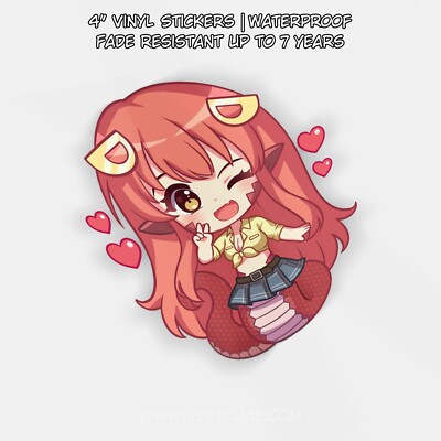 Monster Musume - Miia Chibi | Cute Vinyl Anime Sticker JDM Window Decal ...