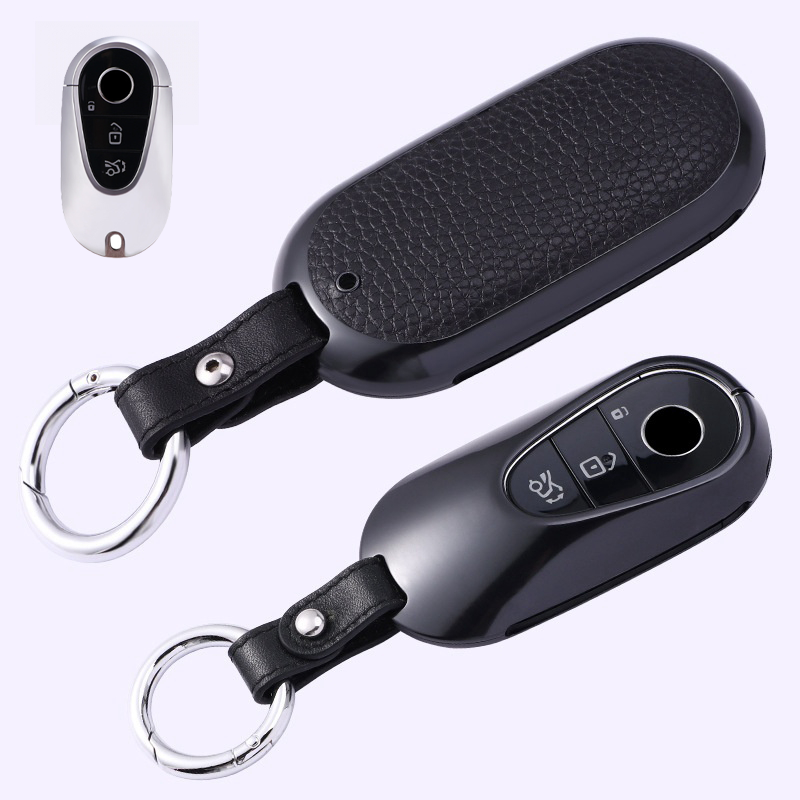 Aluminum Alloy Car Key Fob Case Cover Bag For Benz S400 S450 C260 C300 ...