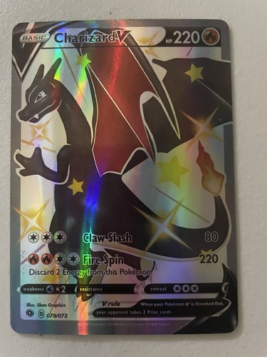 Pokemon TCG Charizard V 079/073 Champion's Path - Not Perfect - See 2nd ...