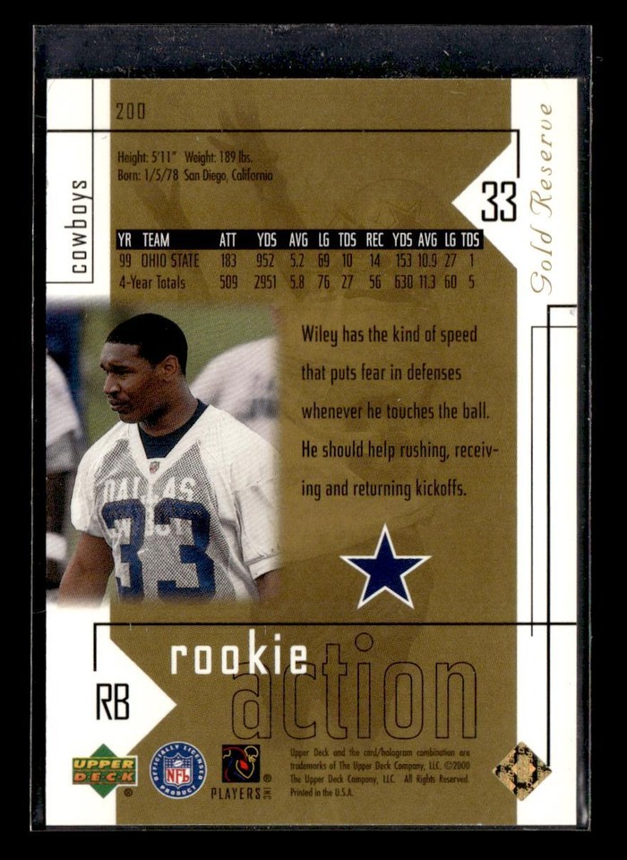 2000 Upper Deck Gold Reserve #200 Michael Wiley #/2500 | eBay