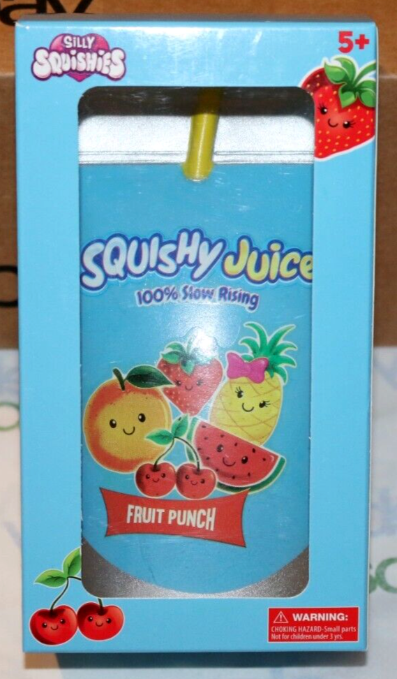 SILLY SQUISHIES FRUIT PUNCH JUICE BOX PACK SQUISHY - ORIGINAL SEALED ...