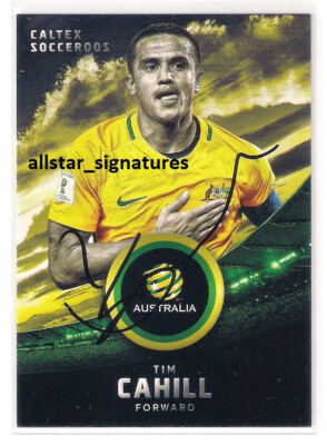 SIGNED TIM CAHILL AUSTRALIA SOCCEROOS STAR A-LEAGUE PLAYER 2016/17 CARD ...